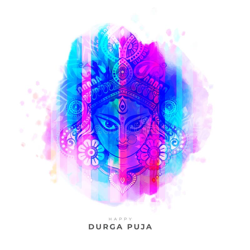 Happy Durga Puja Greeting Design Background Stock Illustrations – 1,581 ...