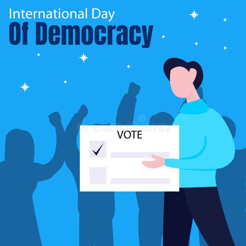 Illustration Vector Graphic of a Person Holding a Voting Card, Showing ...