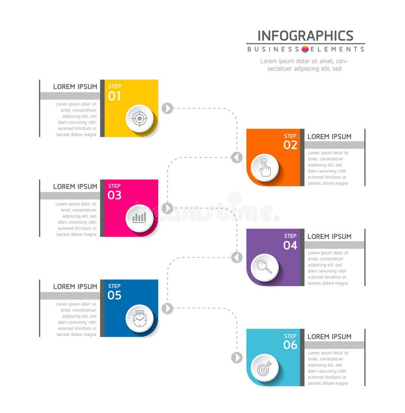 Connecting Steps Business Infographic Template Stock Vector ...