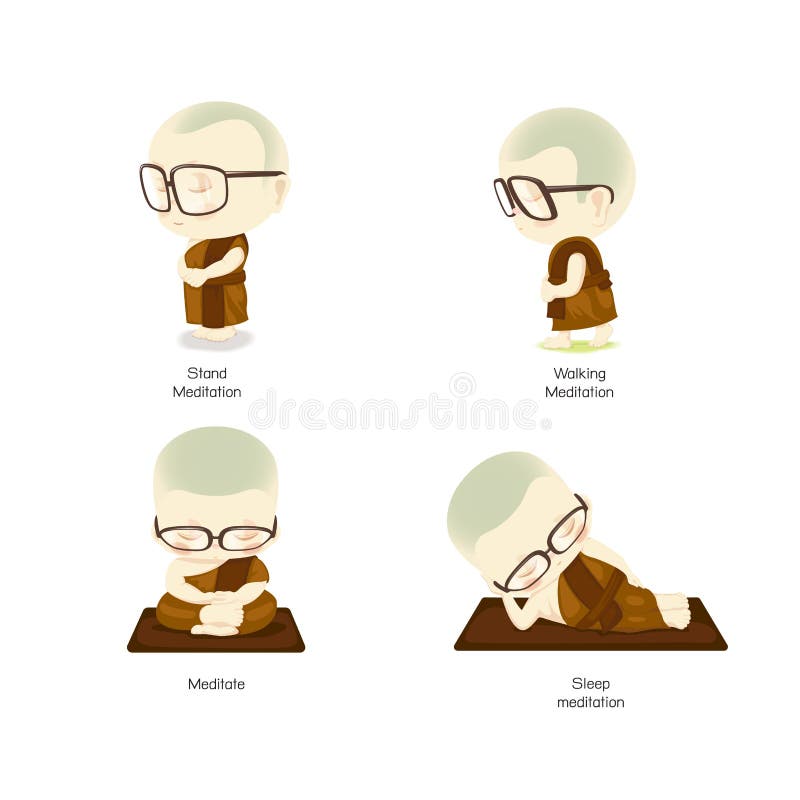 Flat Hand Drawn Set Illustration a Young Novice Stock Vector ...