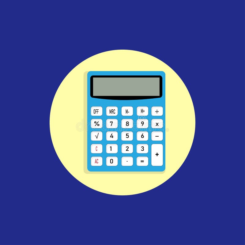 Basic Calculator with Set of Digits Isolated on White Stock Vector ...