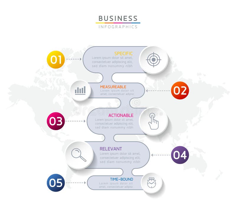 Connecting Steps Business Infographic Template Stock Vector ...