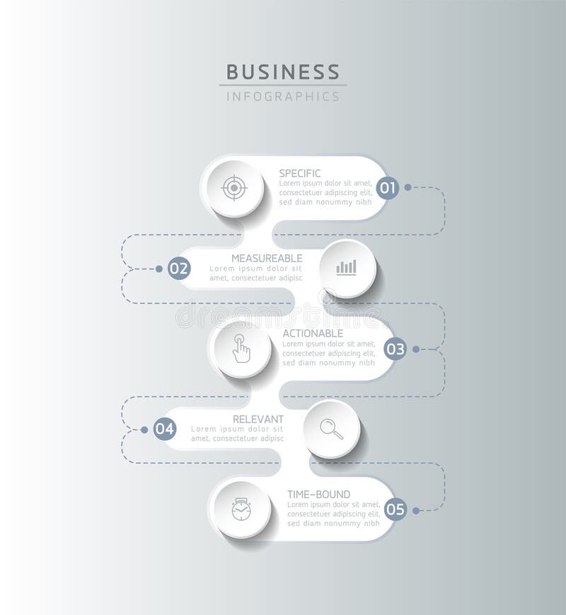 Connecting Steps Business Infographic Template Stock Vector ...