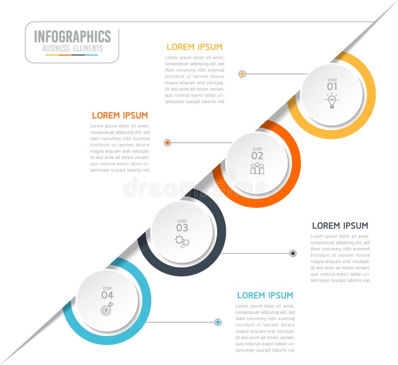 Connecting Steps Business Infographic Template Stock Vector ...