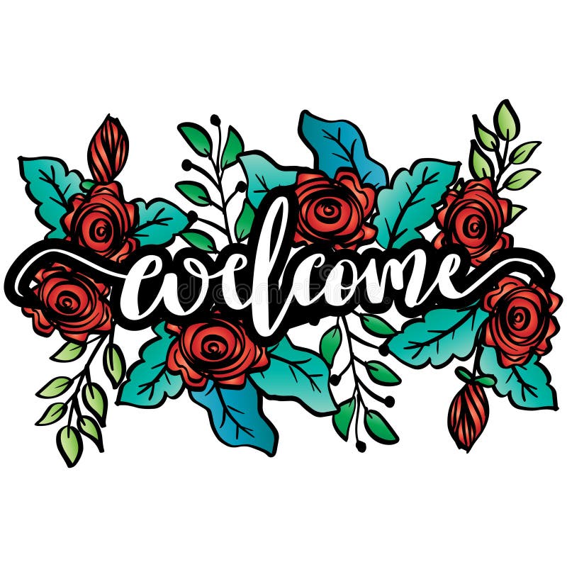 Flower Sign Welcome Word Stock Illustrations – 436 Flower Sign Welcome ...