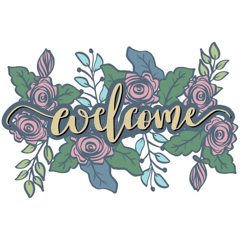 Flower Sign Welcome Word Stock Illustrations – 436 Flower Sign Welcome ...