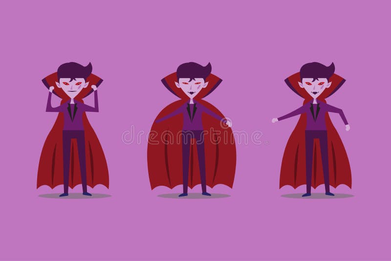 Celebrate Halloween with Scary Vampire Characters Stock Vector ...