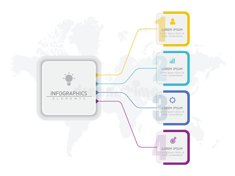 Connecting Steps Business Infographic Template Stock Vector ...