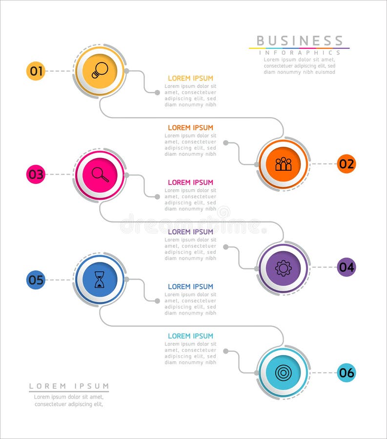 Connecting Steps Business Infographic Template Stock Vector ...