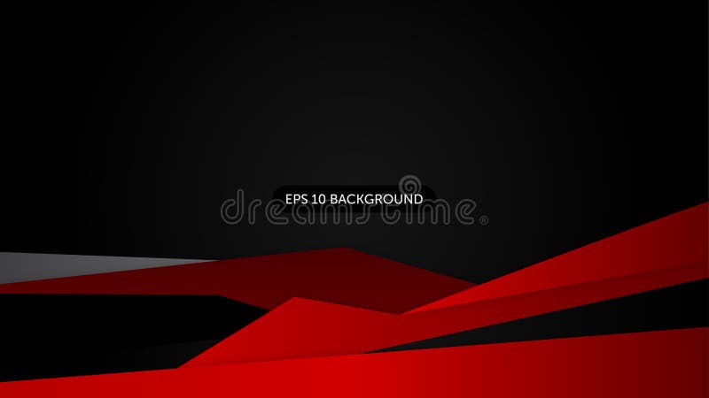 Abstract Banner Background with Red and Black Shapes Eps 10 Free Vector ...