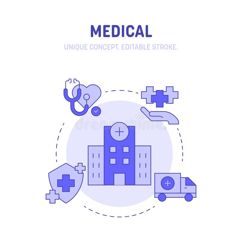 Medical Concept Icon Vector. Health Care Vector Illustration Stock ...
