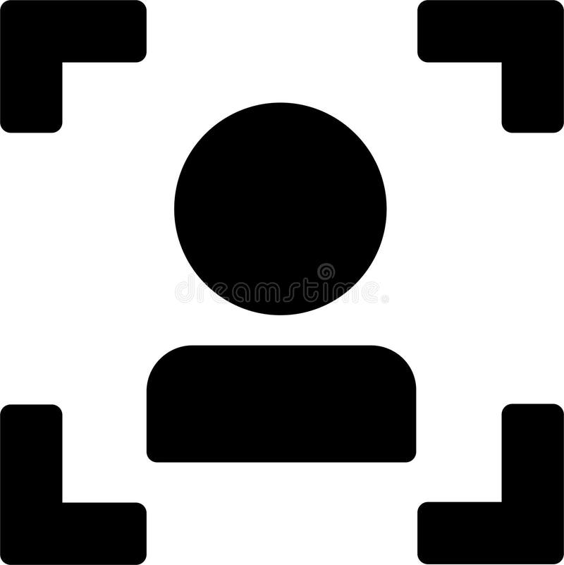 Focus Person Icon with Glyph Style Stock Vector - Illustration of ...