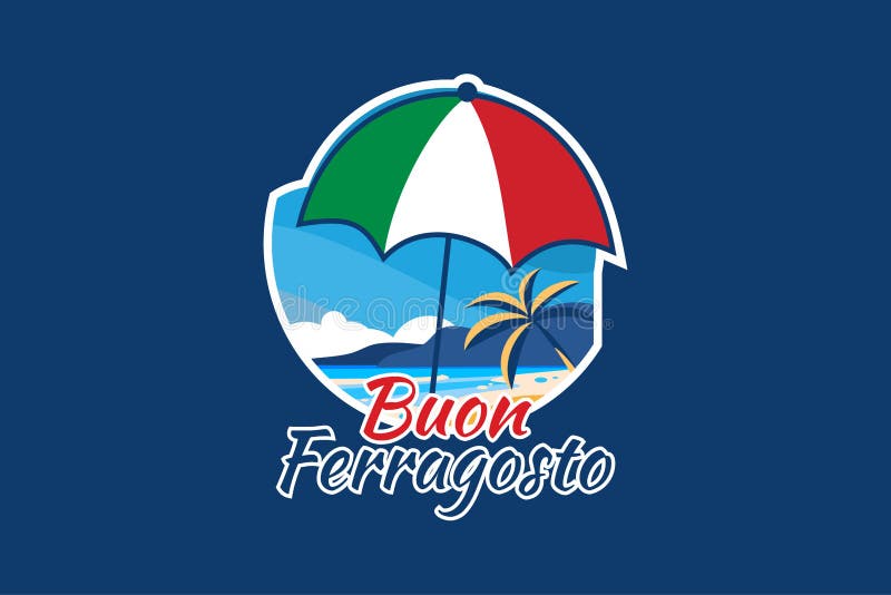 Translate: Happy Ferragosto. Doodle Art of Happy Ferragosto Stock ...