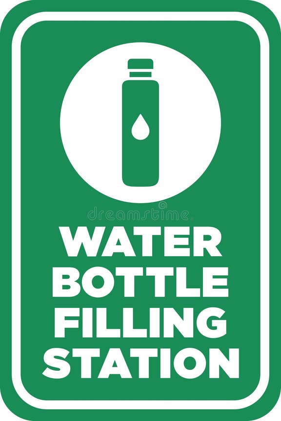Water Bottle Filling Station Sign - Template for Schools, Parks, and ...
