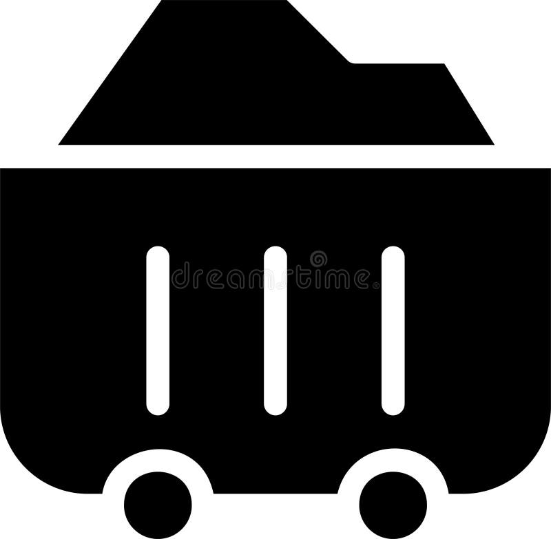 Coal Icon with Glyph Style stock vector. Illustration of background ...