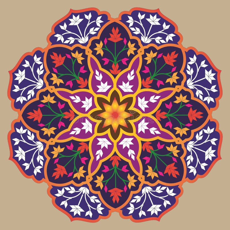 Rounded Decorative Design, Circle Design Art, Decorative Geometric ...