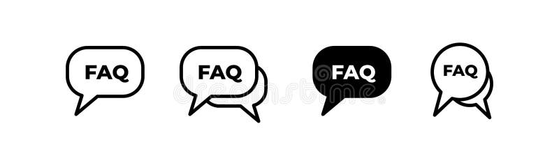 FAQ Vector Flat Icon Sign Vector Design. Stock Vector - Illustration of ...