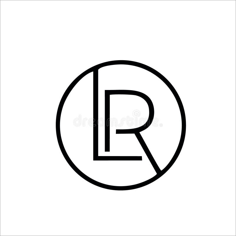 Print LR logo design stock vector. Illustration of identity - 253587789