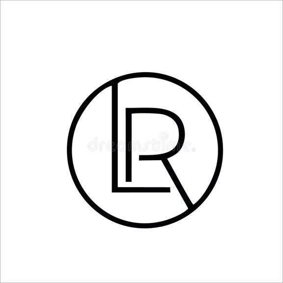 Print LR logo design stock vector. Illustration of identity - 253587789