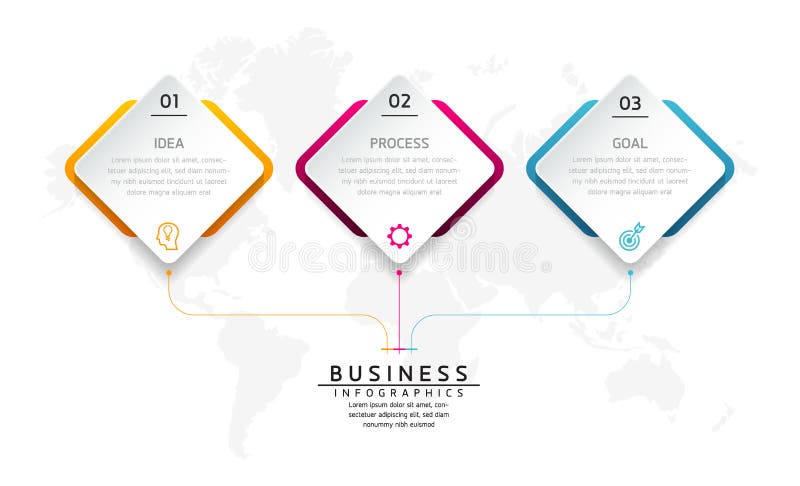 Connecting Steps Business Infographic Template Stock Vector ...