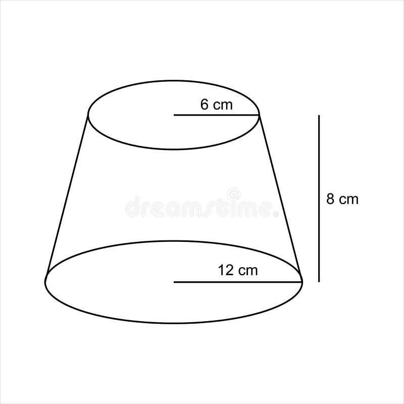 A Cone Whose Ends are Cut Off. Illustration of a Truncated Cone for a ...