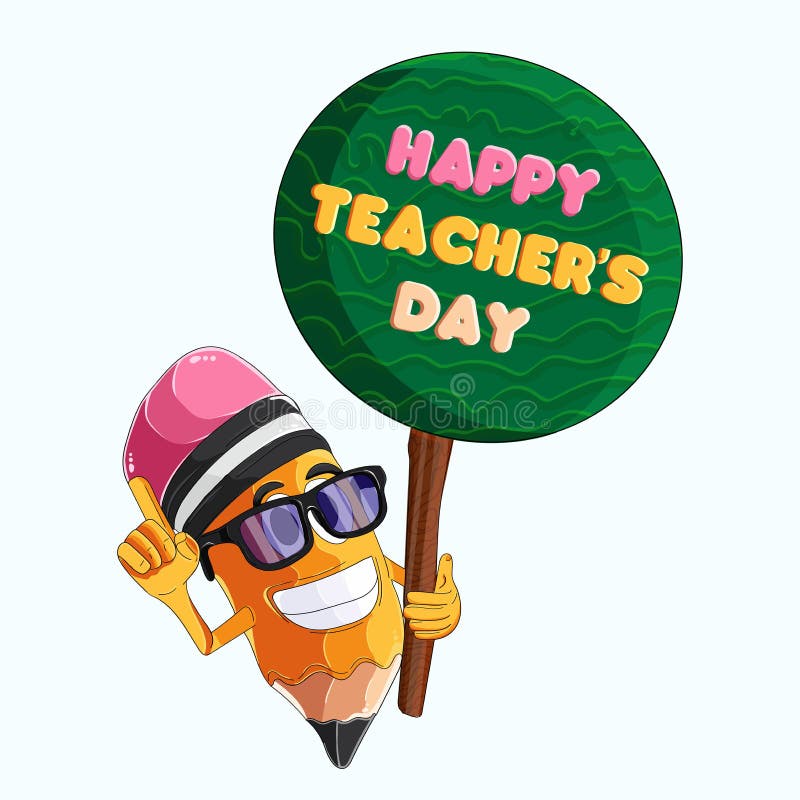 Happy teacher`s day poster stock vector. Illustration of frame - 253645560