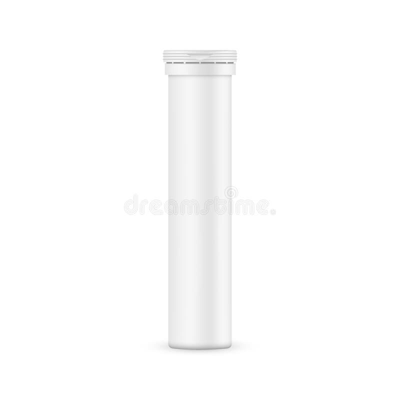 Plastic Tube for Effervescent Tablets, Isolated on White Background ...