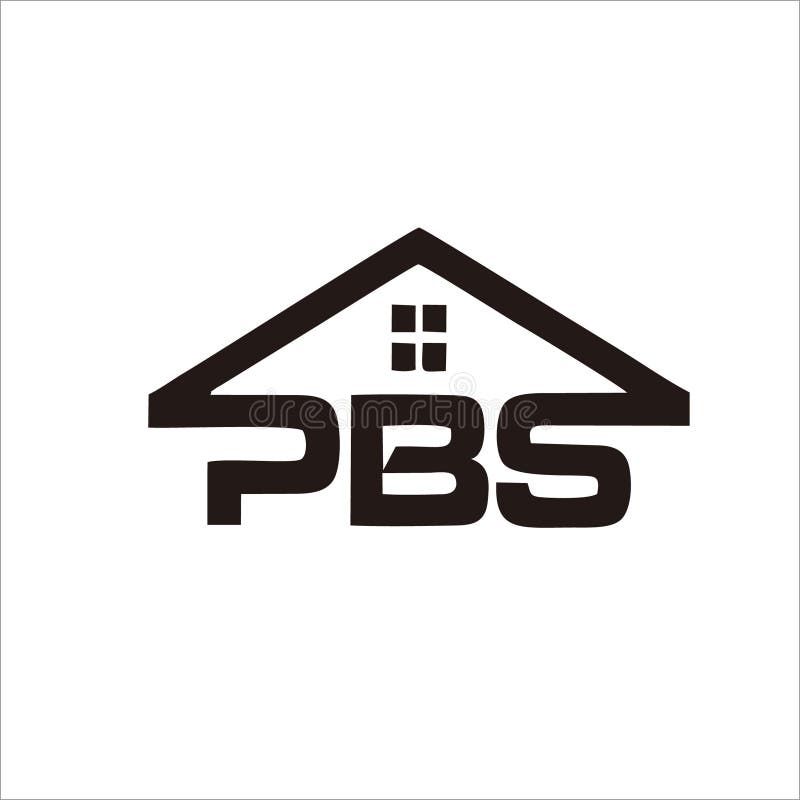 Print home PBS logo design stock vector. Illustration of sketch - 253695222