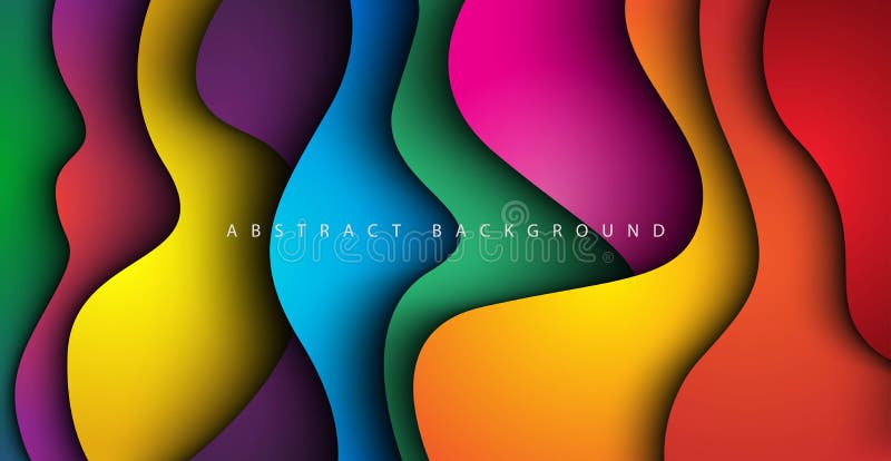Multi Layers Colorful Texture 3D Papercut Layers in Gradient Vector ...