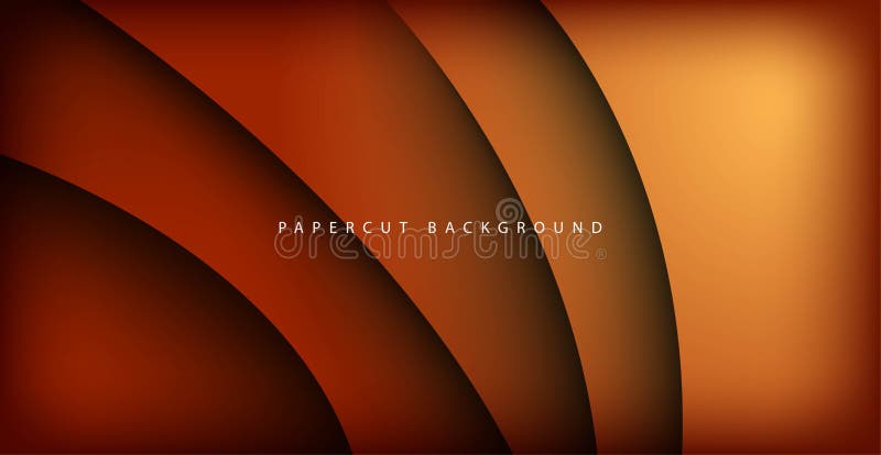 Abstract Orange Diagonal Papercut Wavy Dimension Layers Background ...