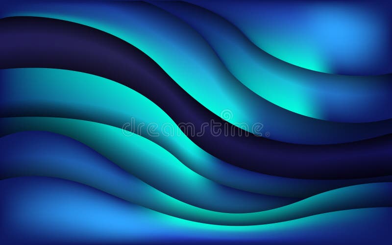 Abstract Geometric Overlap Layer Blue Wave Shape Colors Background ...