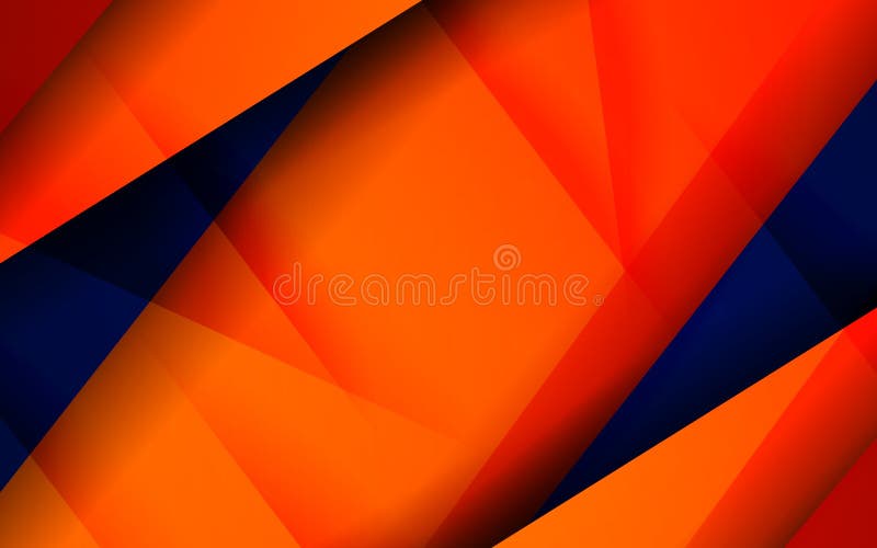Abstract Geometric Overlap Layer Blue and Orange Colors Background ...