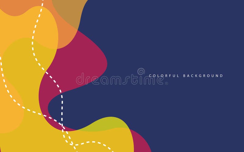 Abstract Geometric Wave Shape Flat Background Vector Stock Illustration ...