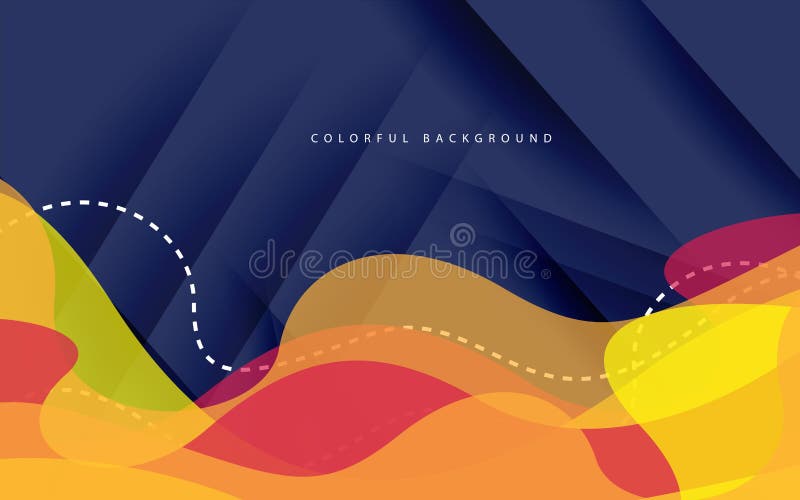 Abstract Geometric Wave Shape Flat Background Vector Stock Illustration ...