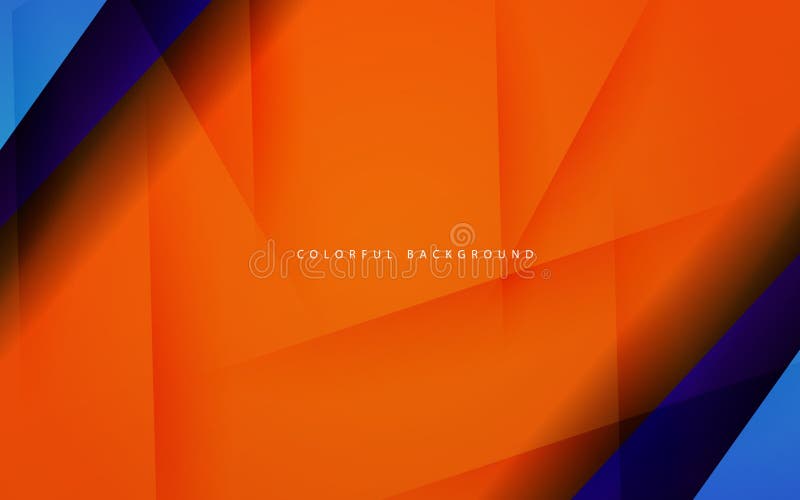 Abstract Geometric Square Blue and Orange Color Background Vector Stock ...