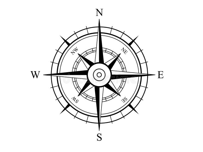 North Symbol. Vector Compass on an Isolated Background Stock Vector ...