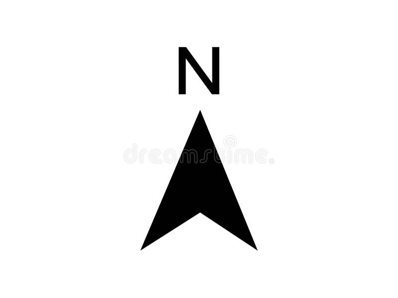 North Symbol. Vector Compass on an Isolated Background Stock Vector ...