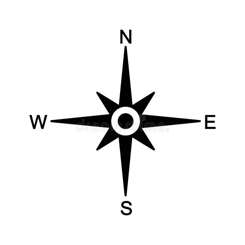 North Symbol. Vector Compass on an Isolated Background Stock Vector ...