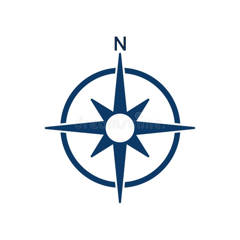 North Symbol. Vector Compass on an Isolated Background Stock Vector ...