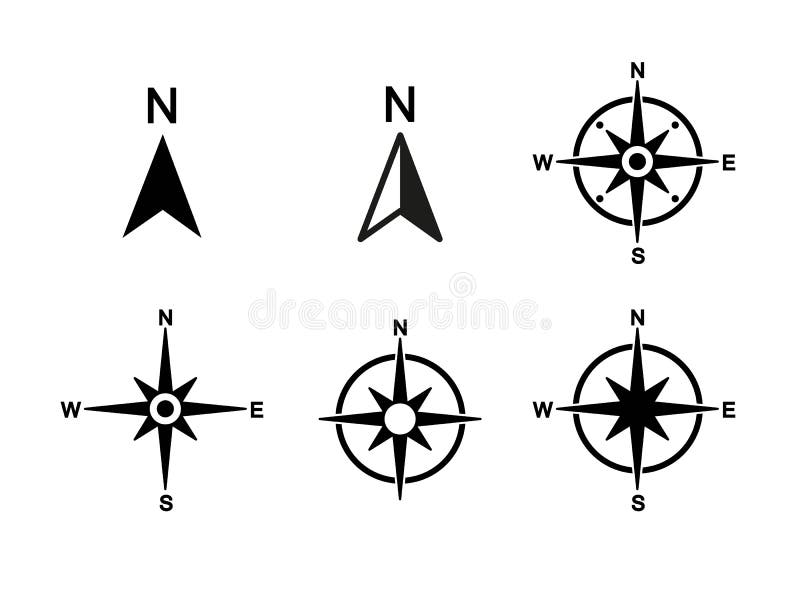 North Symbol. Vector Compass on an Isolated Background Stock Vector ...