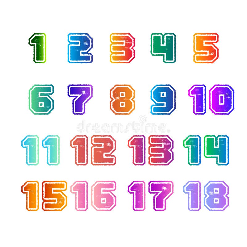 Number Gradient Vector Illustration File Stock Illustration ...