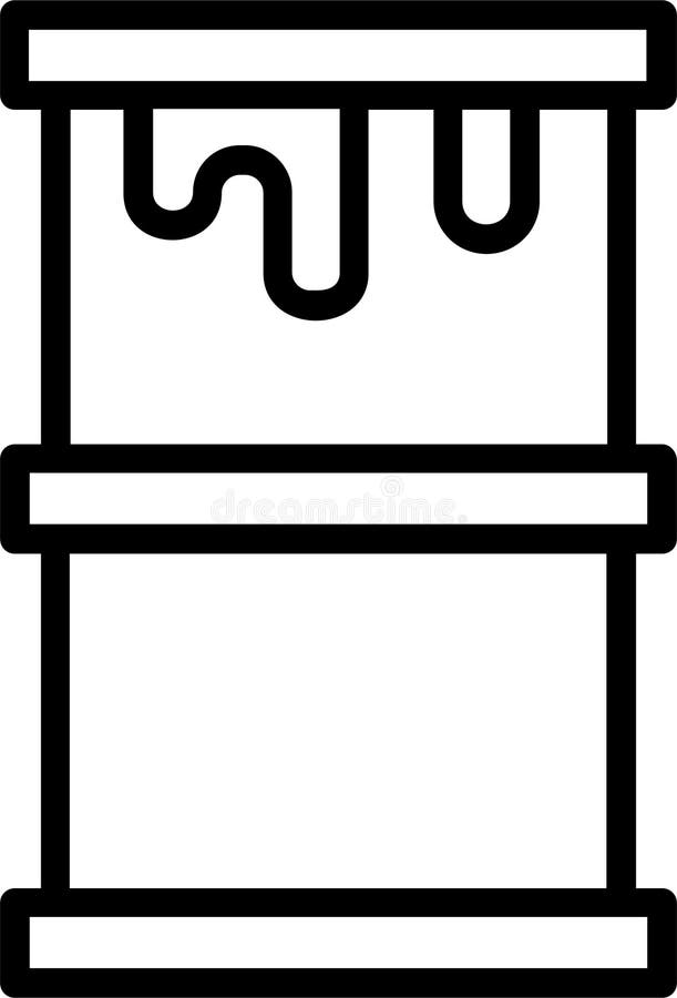 Oil Waste Icon with Outline Style Stock Vector - Illustration of city ...