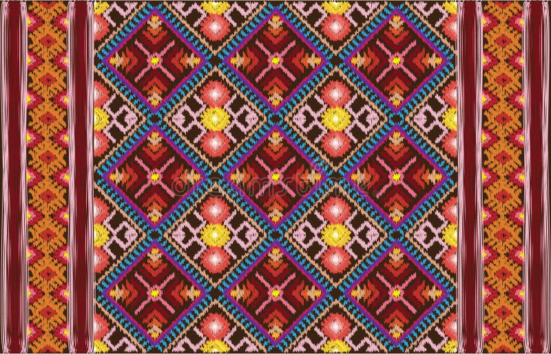 Geometric Ethnic Pattern Design for Background or Wallpaper. Stock ...