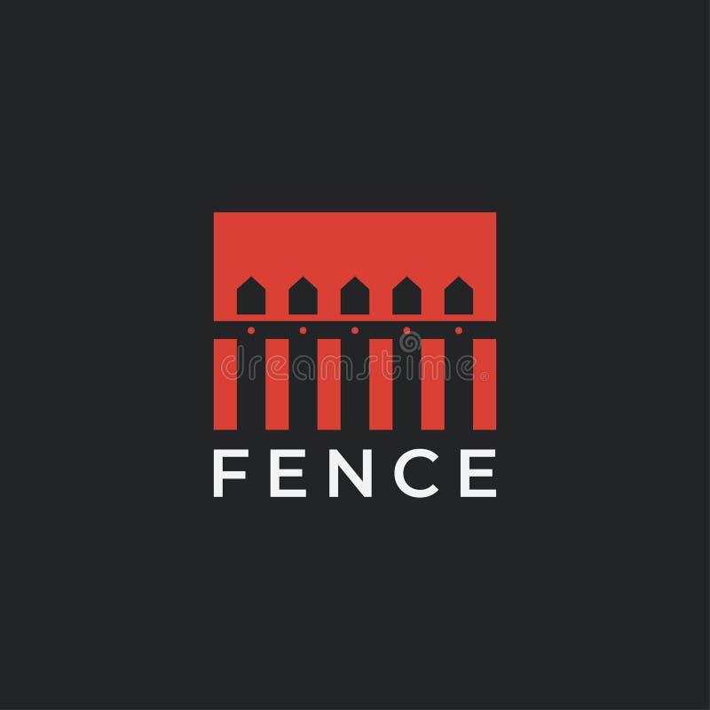 Fence Logo Design Vector Template Stock Vector - Illustration of fence ...