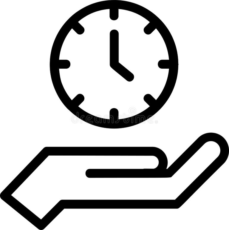 Keeping Time Icon with Outline Style Stock Vector - Illustration of ...