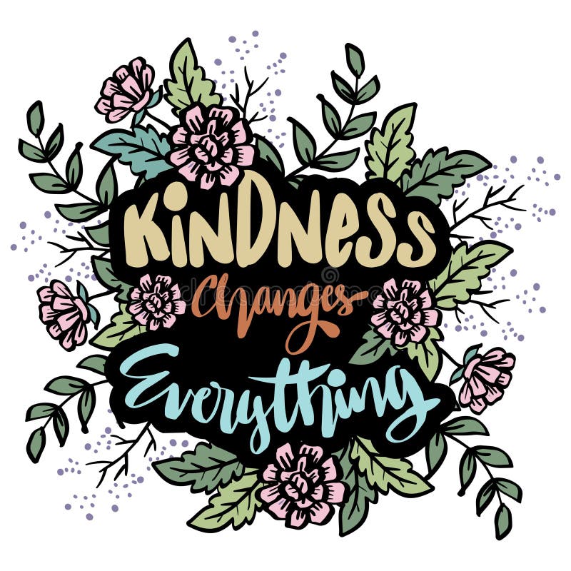 Kindness Changes Everything. Motivational Sign. Multicolor Letters ...