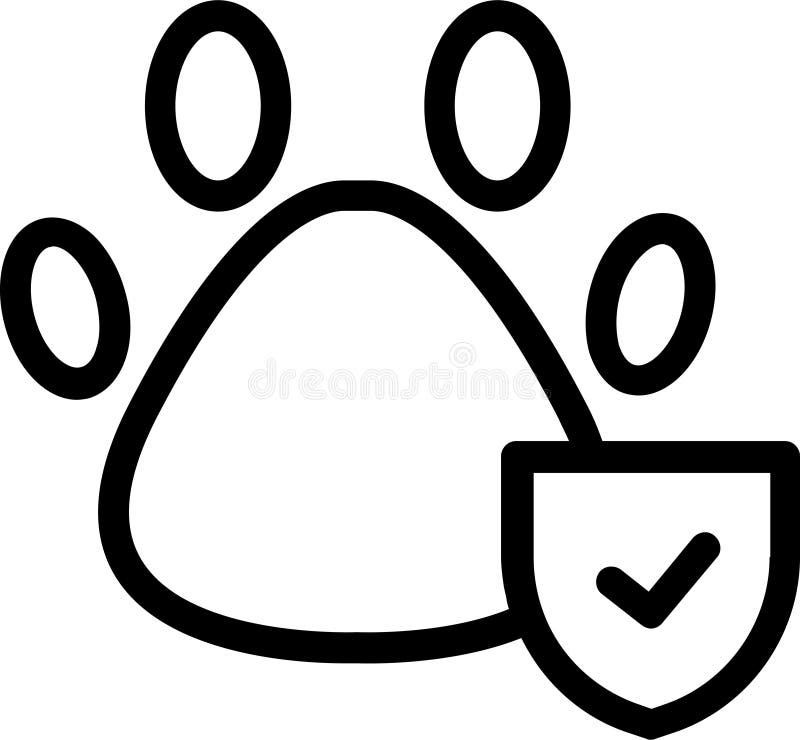 Pet Insurance Icon with Outline Style Stock Vector - Illustration of ...