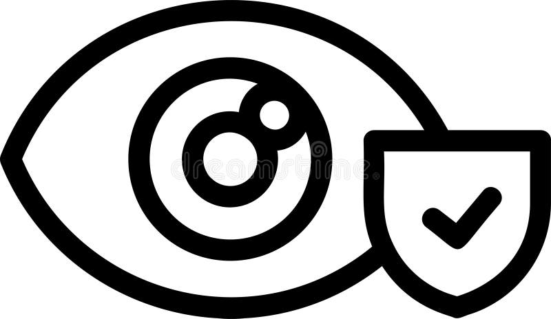 Eye Insurance Icon with Outline Style Stock Vector - Illustration of ...