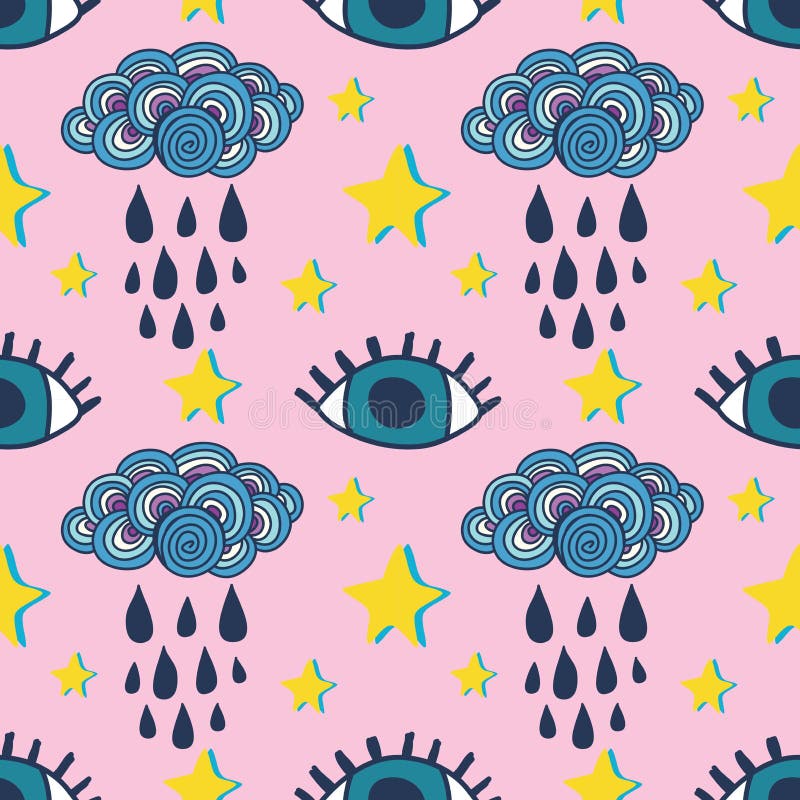 Cute Seamless Pattern Design Vector Stock Vector - Illustration of ...