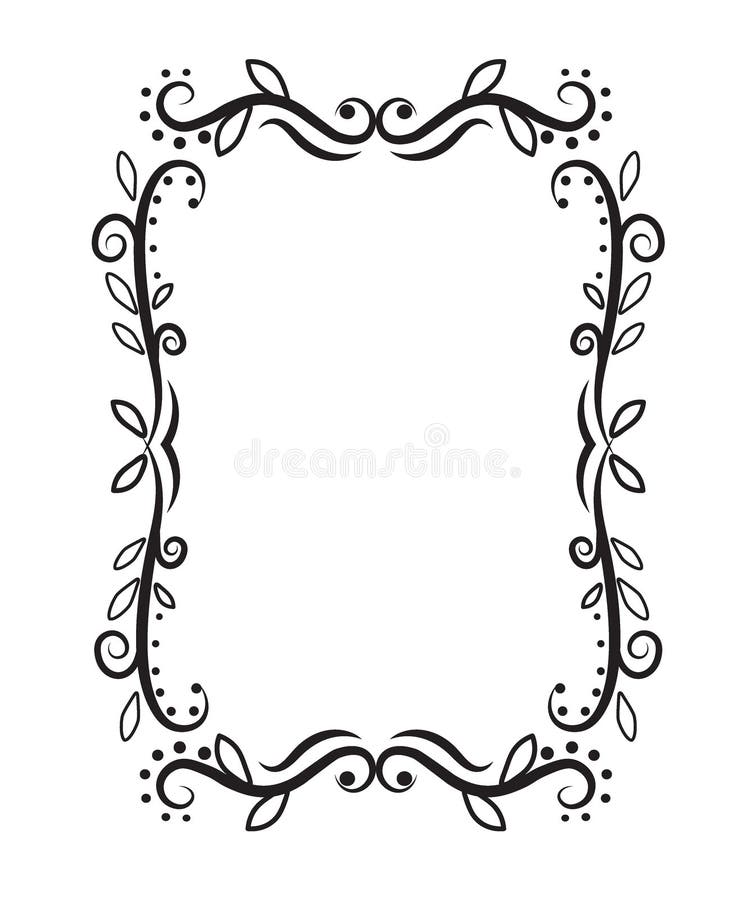 White border frame stock vector. Illustration of motif - 254293057